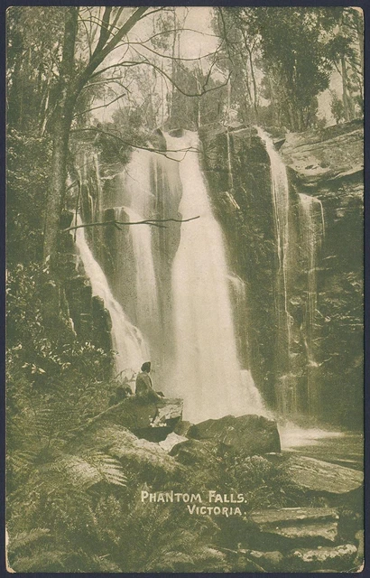 AUSTRALIA POSTCARD 1911 Scenic KGV 1d, buff reverse, view Phantom Falls ...
