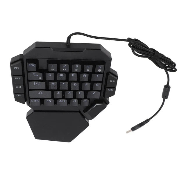 ONE HANDED RGB Mechanical Gaming Keyboard 35 Keys RGB Backlight Blue ...