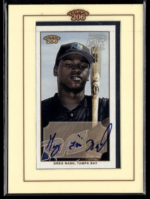 AUTOGRAPHES AUTO GREG Nash 2002 Topps 206 #TA-GN Tampa Bay Devil Rays EUR 14,18 - PicClick FR