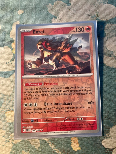 CARTE POKEMON ENTEI 30/197 Reverse EV3 Flammes Obsidiennes FR EUR 1,00 ...
