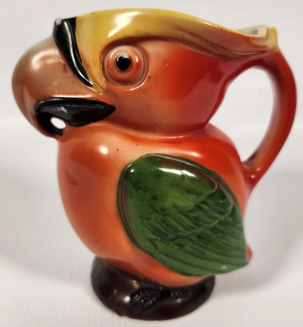 VINTAGE MILK JUG Creamer Parrot Bird 4"H 1950s #5886/8 Ceramic A45 $32. ...