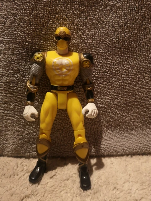 POWER RANGERS NINJA Storm Yellow Ranger Figure 2002 Bandai 5.5" Rare £3 ...