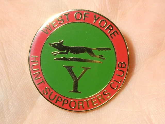 VINTAGE WEST OF Yore Hunt Supporters Club FOX Hunting Enamel Badge # ...