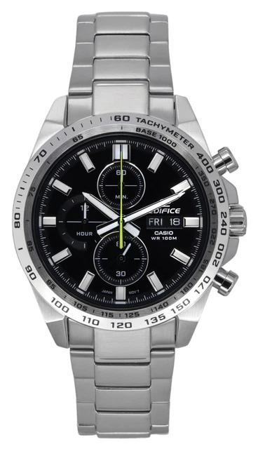 CASIO EDIFICE CHRONOGRAPH Tachymeter Stopwatch EFR-574D-1A 100M Mens ...