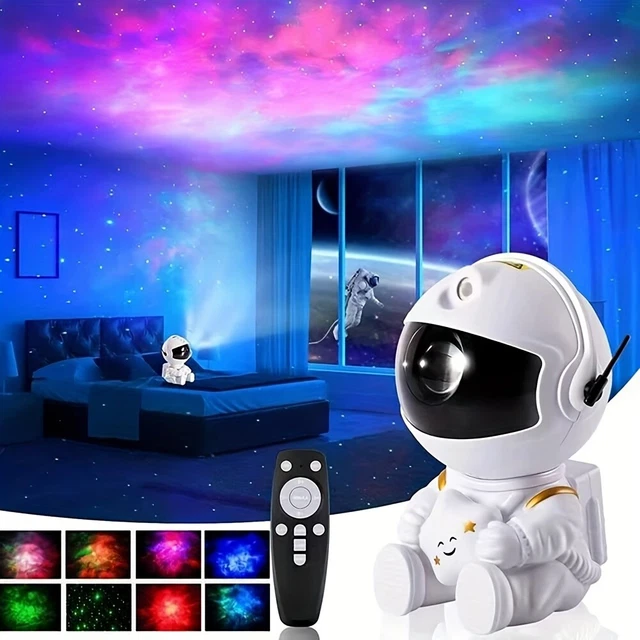 ASTRONAUT PROJECTOR STARRY Galaxy Night Light LED Lamp Space Nebula w ...