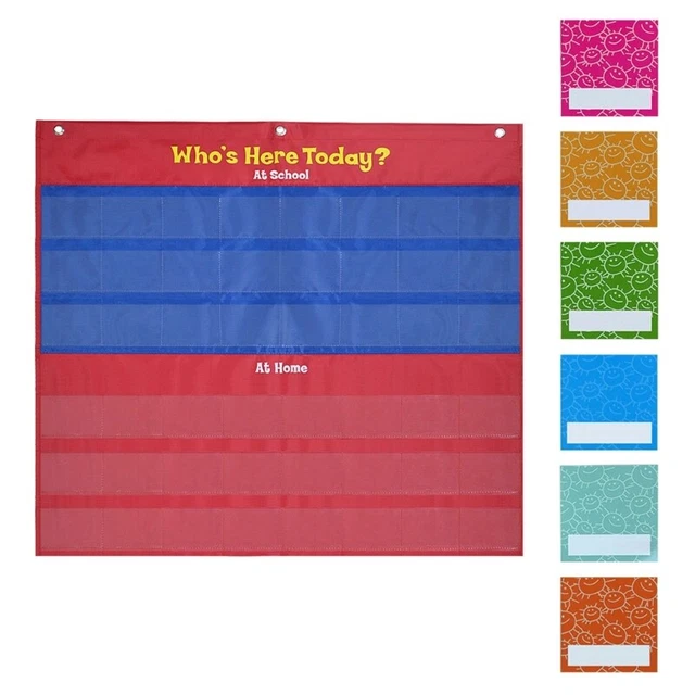 CLASSROOM ATTENDANCE CHART Helping Hands Pocket Chart, Management ...