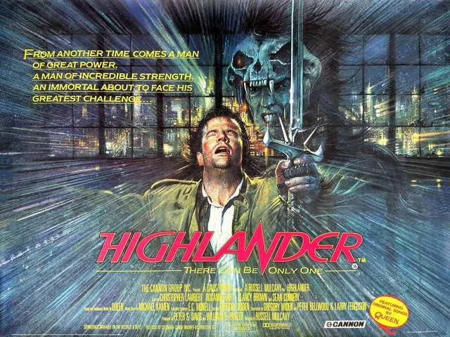 HIGHLANDER 1986 UK Quad Poster Print 30X40" Christopher Lambert Free P&P £24.99 - PicClick UK