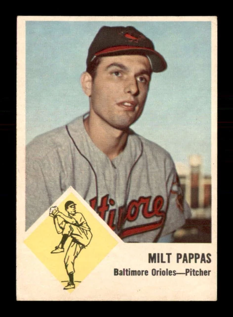 1963 FLEER #3 Milt Pappas VG/VGEX X2719312 EUR 5,17 - PicClick FR