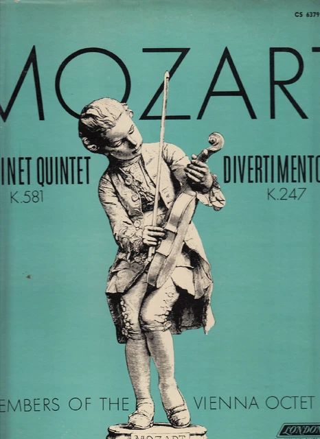 MOZART CLARINET QUINTET K581/Divertimento K247-Vienna Octet 1964 Rare ...