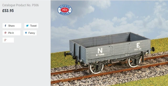 O GAUGE 7MM Scale Parkside Dundas LNER (Ex NBR) 4 Plank Open Wagon New ...