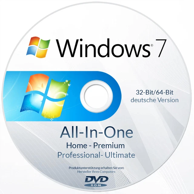 WINDOWS 7 HOME Premium Professional Ultimate Installations Dvd ...