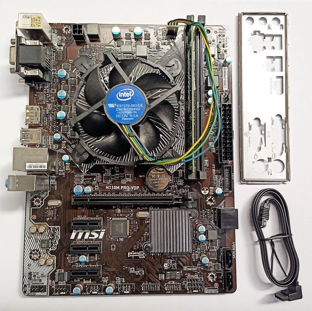 CARTE MÈRE H110M Pro-Vdp Micro ATX Intel H110 Douille LGA 1151 DDR4 + Intel I3 EUR 59,01 ...