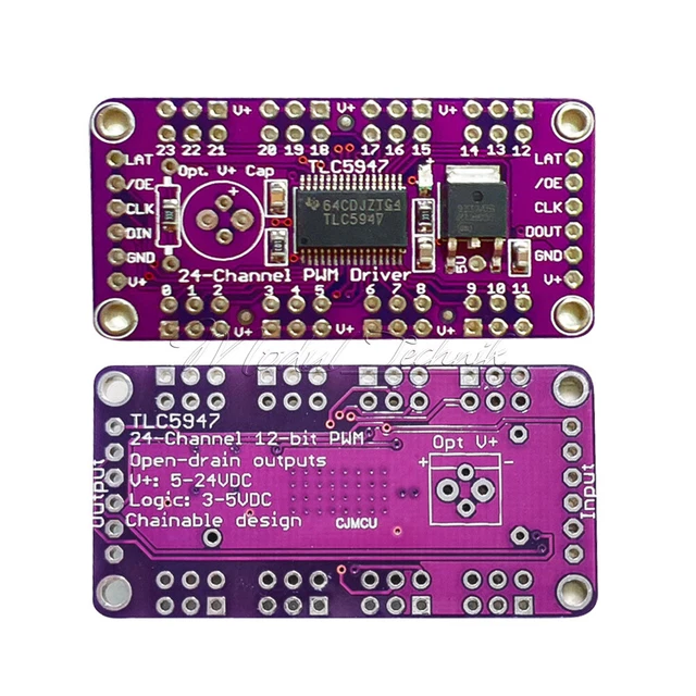 TLC5947 24-CHANNEL 12-BIT PWM LED Driver Module With Internal Oscillator 30MHz EUR 15,52 ...