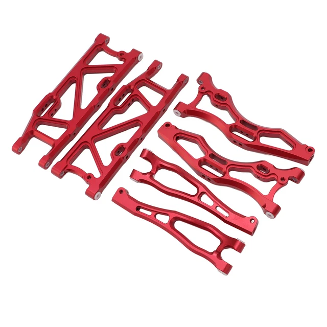 (RED)RC CAR SUSPENSION Arm Set Aluminium Alloy Front Rear Swing Arms ...