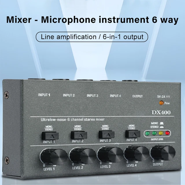 MINI AUDIO MIXER Ultra Low Noise 4/6/8 Channel Line Stereo Mixer DC 5V Portable $53.95 - PicClick AU