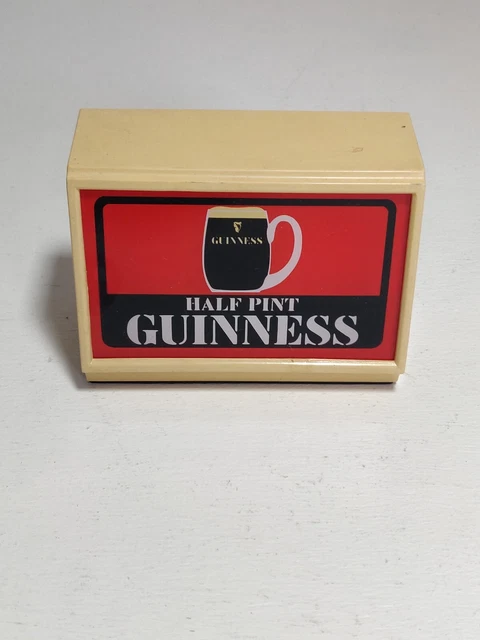 VERY RARE GUINNESS Half Pint Bar Top Pub Pump Sign Beer Vintage Rare ...