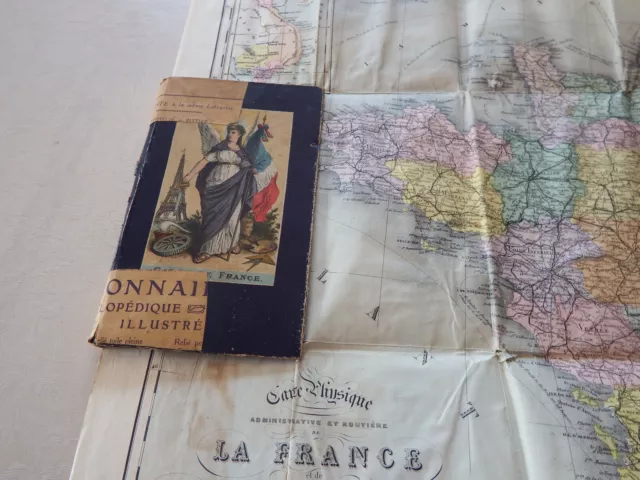 CARTE PHYSIQUE, ADMINISTRATIVE, Routiere De La France Et Colonies 1902 ... CARTE PHYSIQUE, ADMINISTRATIVE, Routiere De La France Et Colonies 1902 ...