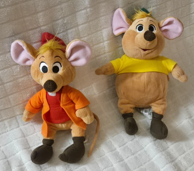 DISNEY COLLECTION JAG & GUS Cinderella Mice 9 Inch Plush Stuffed ...