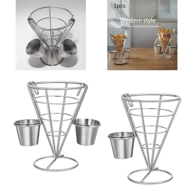 FRENCH FRY STAND Food Cone Holder for Fried Chicken And Fries Display £ ...