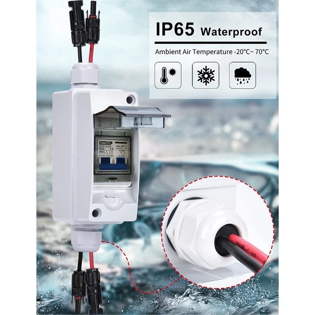 PV INTERRUPTEUR ISOLATEUR Disjoncteur Courts-Circuits Protection AC400V ...