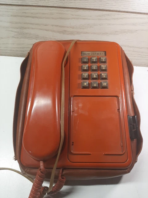 RARE VTG ORANGE Northern Telecom Doodle Digitone Dial Wall or Desk ...