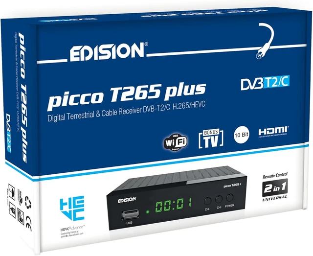 PICCO T265 PLUS Modello 2024 Decoder Digitale Terrestre 2024 Full HD ...