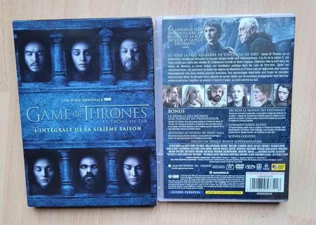 Game Of Thrones Le Trone De Fer Coffret 6 Dvd Serie Integrale Saison 6