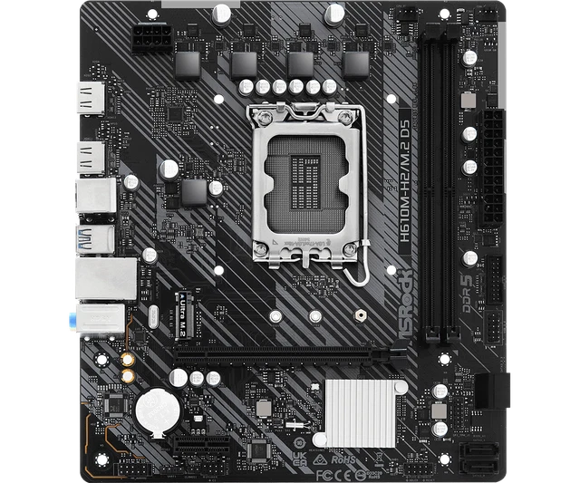 ASROCK H610M-H2/M.2 D5 Micro ATX Motherboard Intel H610 LGA 1700 DDR5 ...