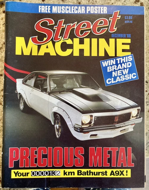 STREET MACHINE MAGAZINE 12/1986 Bathurst Holden A9X Ford XY XC Pantera ...