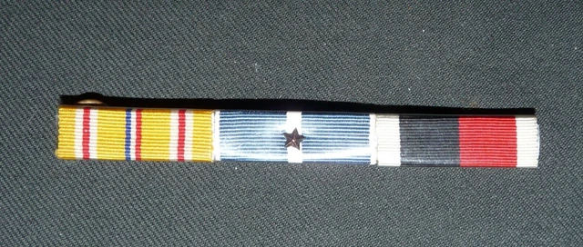 ORIGINAL WW2 US Army Second World War & Korea Service Three Ribbon Rack ...