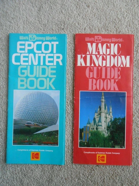 WALT DISNEY WORLD Magic Kingdom And Epcot Center Guide Books 1986 $14. ...