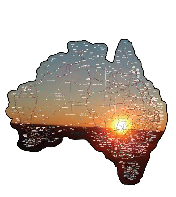 AUSTRALIA MAP DECAL Sticker Caravan RV sticker decal, road custom $48. ...