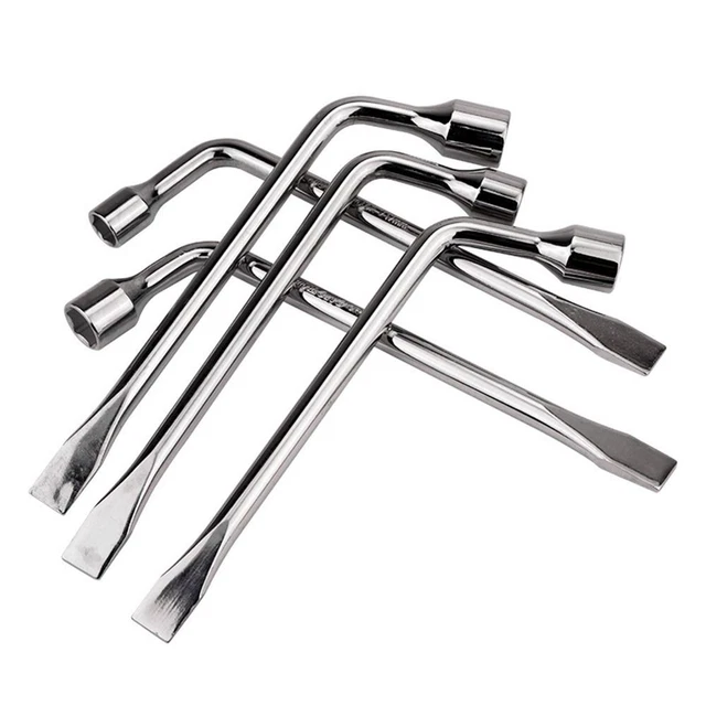 L-SHAPED TYRE WRENCH Hand Tool Socket Adapter Socket Wrench Auto Repair ...