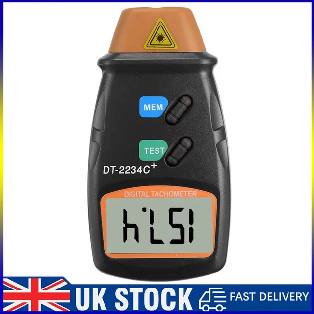 DIGITAL LASER REV Counter Meter Non-contact Tachometer Counter Tool ...