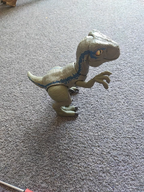 JURASSIC WORLD PRIMAL Pal Baby Blue Velociraptor Dinosaur Figure Mattel ...