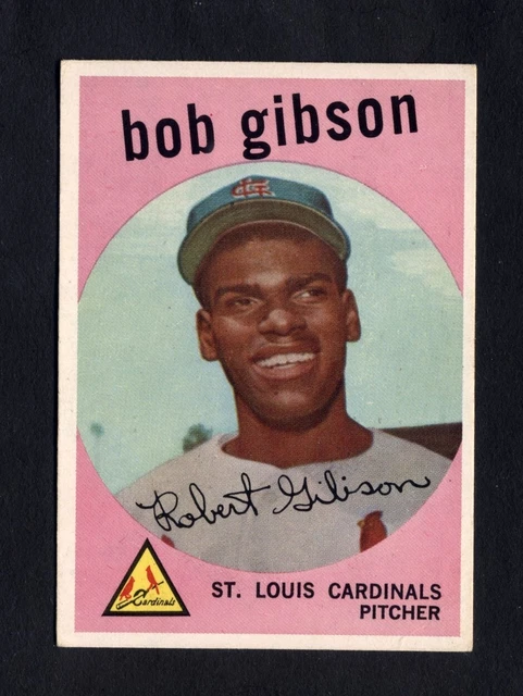 ORIGINAL 1959 ROOKIE Card-Bob Gibson-#514-Hof-Strong Corners-Ex-See ...