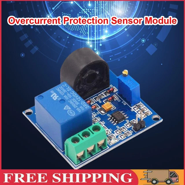 CURRENT DETECTION SENSOR Module 5A Relay Overcurrent Over-Current ...