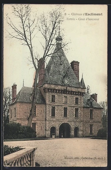 CPA ESCLIMONT, ENTRÉE du Château et Cour d´honneur EUR 5,00 - PicClick FR