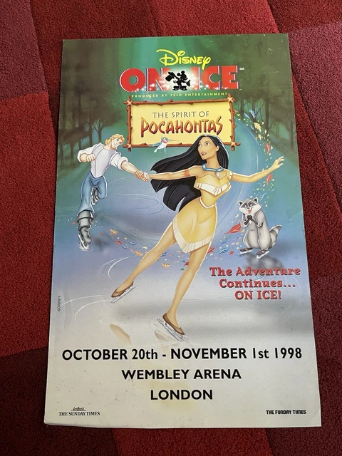DISNEY ON ICE Poster- Pocahontas 1998 Wembley Arena £5.45 - PicClick UK