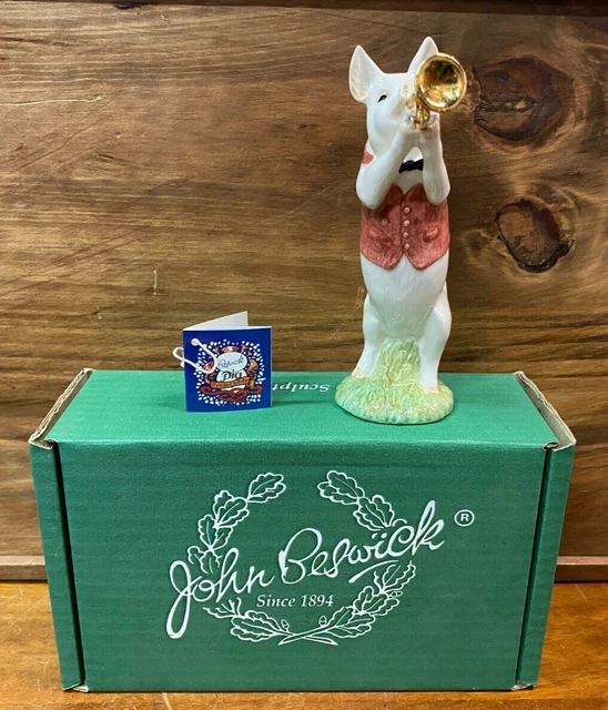 VINTAGE BESWICK PIG Prom Matthew Trumpeter PP2 Figurine Made In England ...