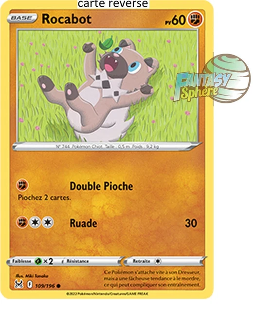 POKEMON 109/196_R ROCABOT Reverse EB11 Epee et Bouclier 11 Origine ...
