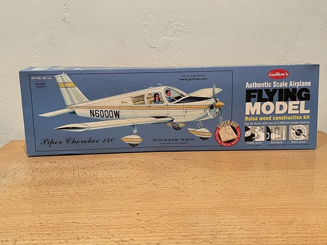 GUILLOWS PIPER CHEROKEE 140 Laser Cut Balsa Aircraft Model Kit 307LC ...