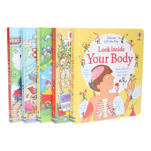 USBORNE LIFT THE Flap Look Inside 5 Books Collection Set - Ages 5 ...