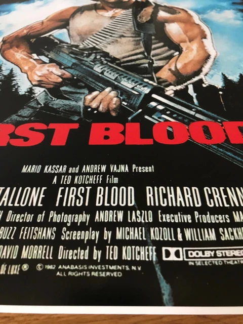 MOVIE POSTER RAMBO First Blood Sylvester Stallone 430mm x 660mm £3.99 ...
