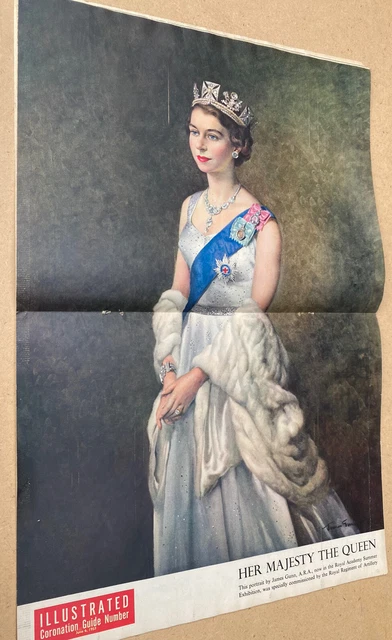 VINTAGE QUEEN ELIZABETH 1950s Coronation Souvenir ILLUSTRATED MAGAZINE ...
