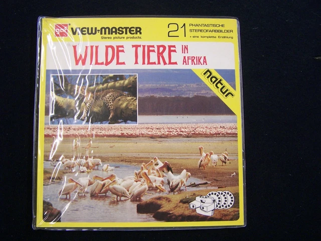VINTAGE GAF View-Master Reels and Story Book German WILD ANIMALS IN ...