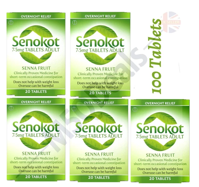 SENOKOT SENNA FRUIT 7.5mg Tablets Adults. Constipation Relief. 100 ...