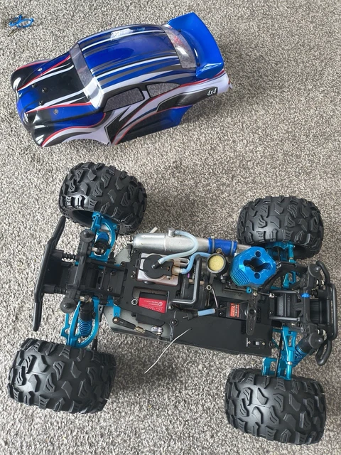 1:10 NITRO 4WD RTR Hobby Grade RC Monster Truck Off-Road Blue White ...