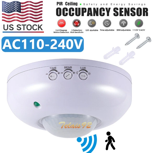 SURFACE MOUNT PIR Ceiling Occupancy Motion Sensor Detector Light Switch ...
