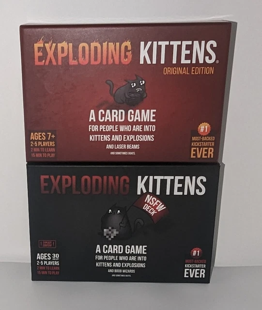 EXPLODING KITTENS ORIGINAL Edition & NSFW Deck Card Game $18.99 - PicClick